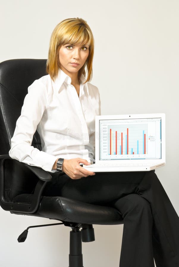 Business Lady with Laptop stock photo. Image of occupation - 6178594