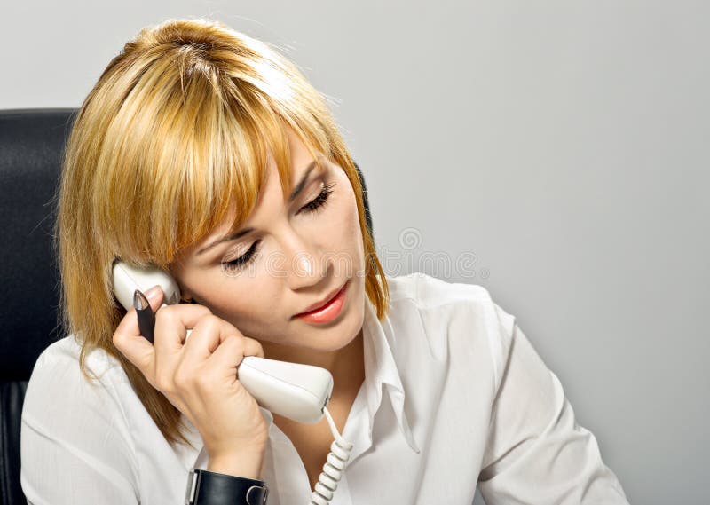 Business Lady on Phone stock photo. Image of people, official - 6178626