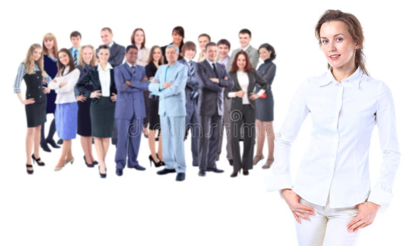 Business Lady with Positive Look Stock Image - Image of beautiful ...