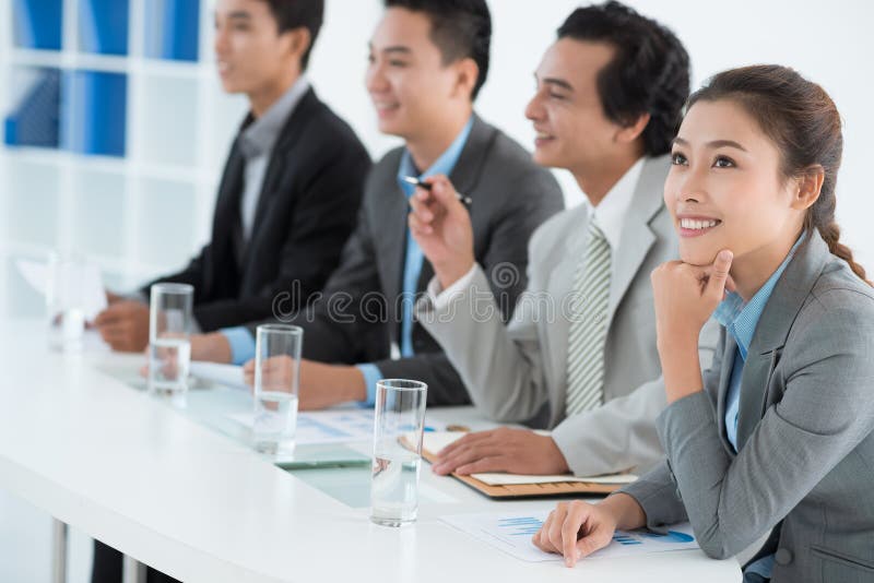 Audience Listening To Presentation at Conference Stock Photo - Image of ...