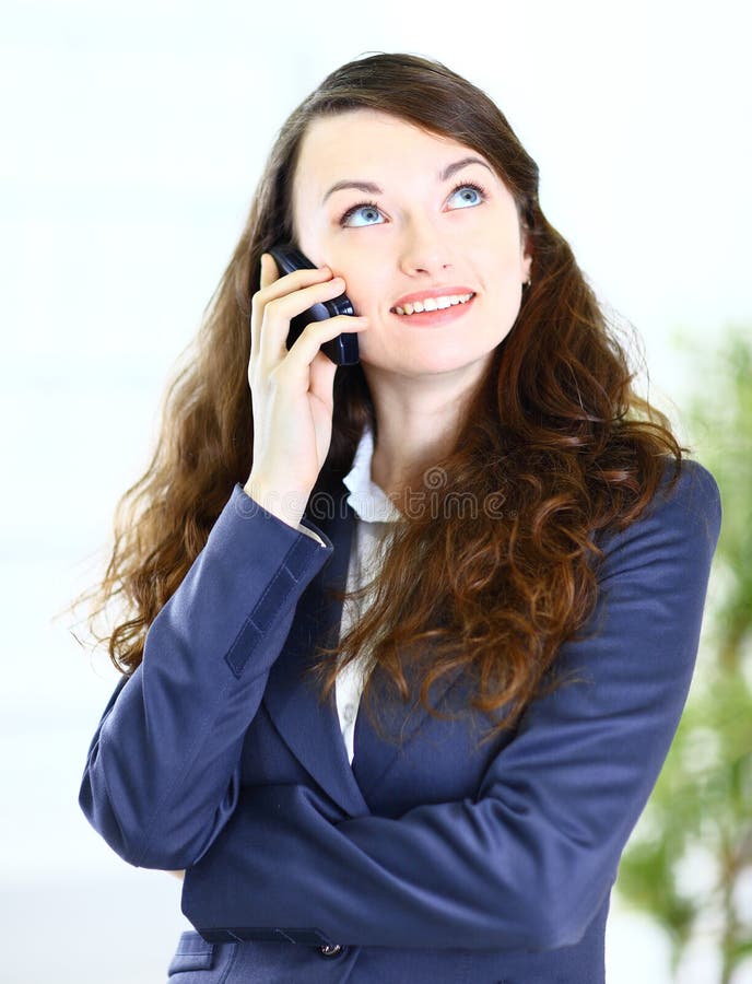 Business lady talking stock photo. Image of beautiful - 22746004