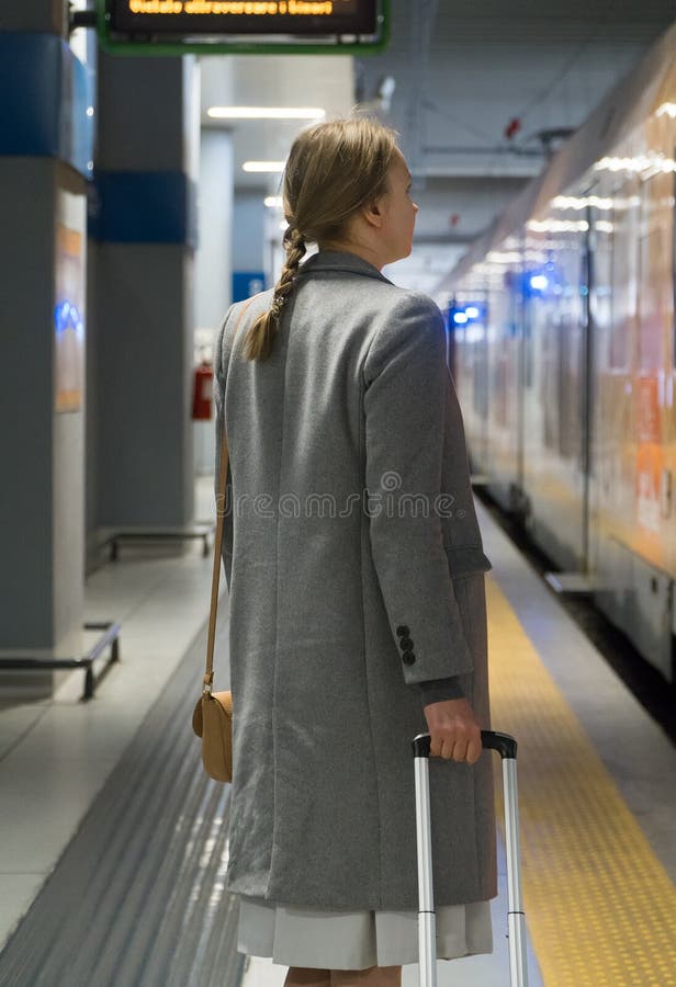 Business lady stock photo. Image of standing, departure - 155804768