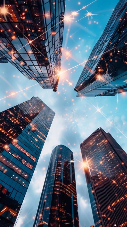 Business Landscape Undergoing Digital Transformation Stock Illustration ...