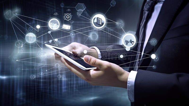 Business Laptop Communication, Futuristic Icon, Concepts Stock ...