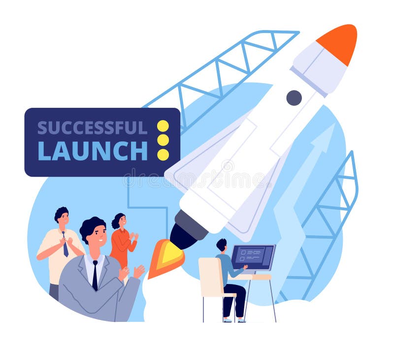 Successful Launch Digital Background Stock Illustrations – 200 ...