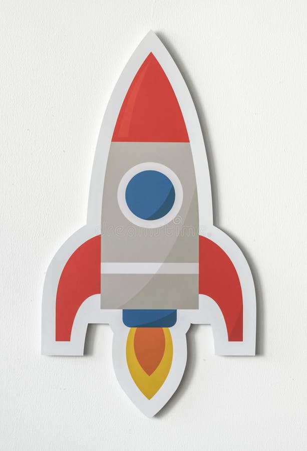 Business Launching Rocket Ship Icon Stock Illustration - Illustration ...