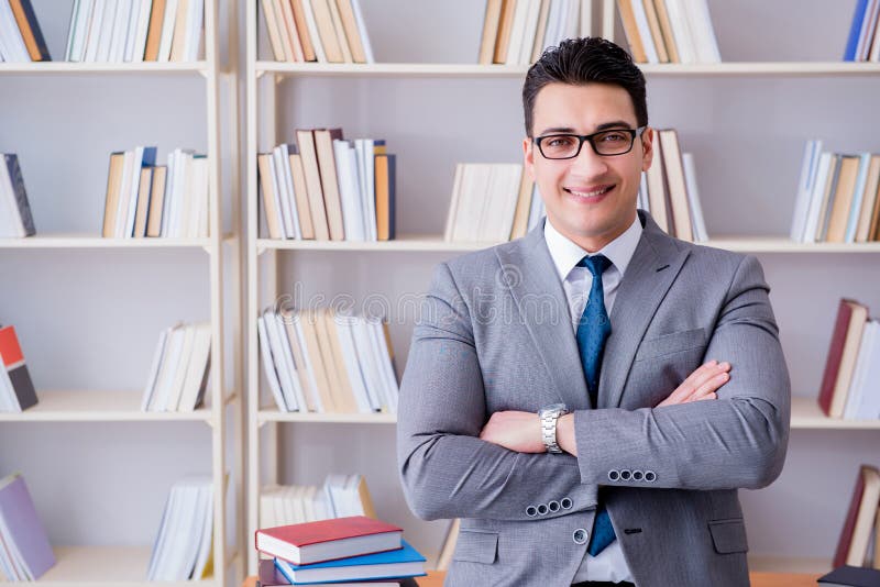 The Business Law Student Working Studying in the Library Stock Image ...