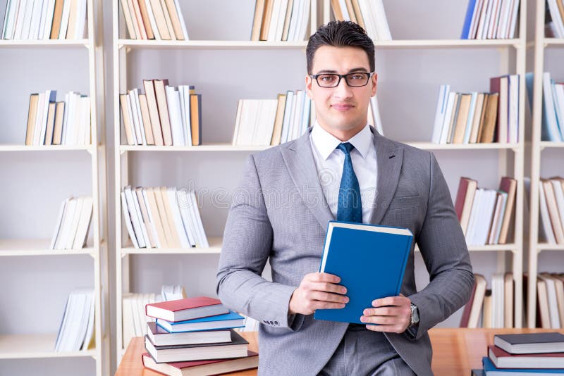 The Business Law Student Working Studying in the Library Stock Image ...