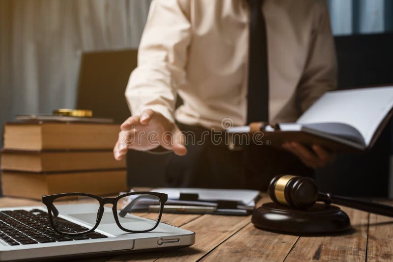 Business Lawyer Man Person Working in the Office. Stock Image - Image ...