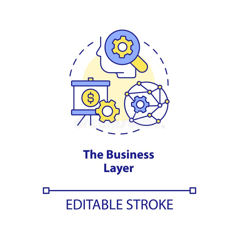 Business Layer Concept Icon Stock Vector - Illustration of wireless ...
