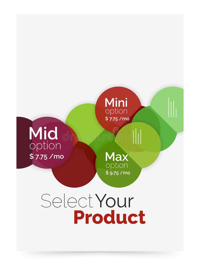 Business Layout - Select Your Product with Sample Options Stock Vector ...