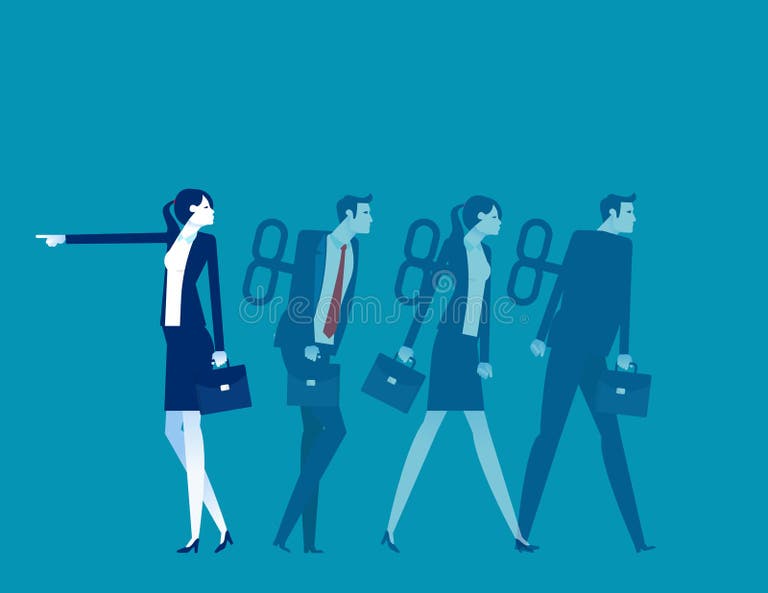 Business Leader Go Different Way. Business Vector Style Stock Vector ...