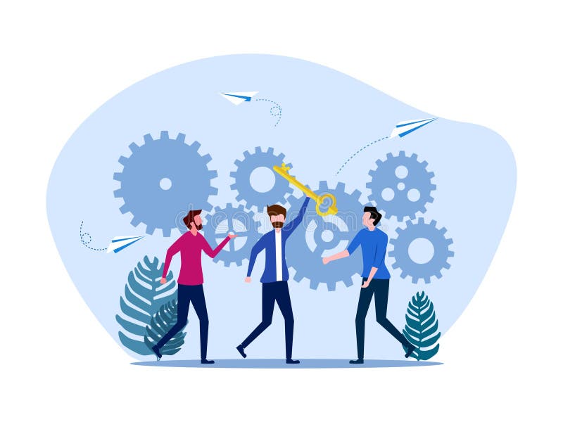 Business Leader Holds the Key To Success. Solving Puzzles or Solving ...