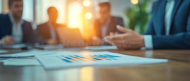 A Business Leader Presents Data during Meeting, Showcasing Teamwork and ...