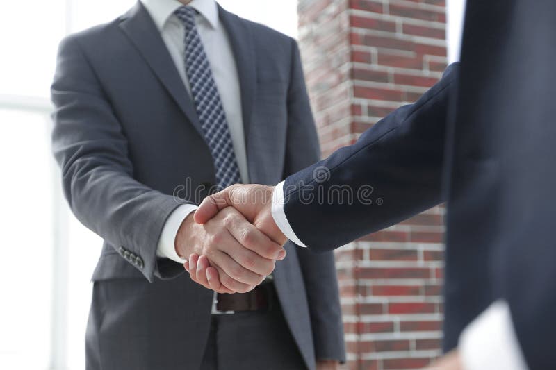 Business Leader Shaking Hands with Partner. Stock Photo - Image of hand ...