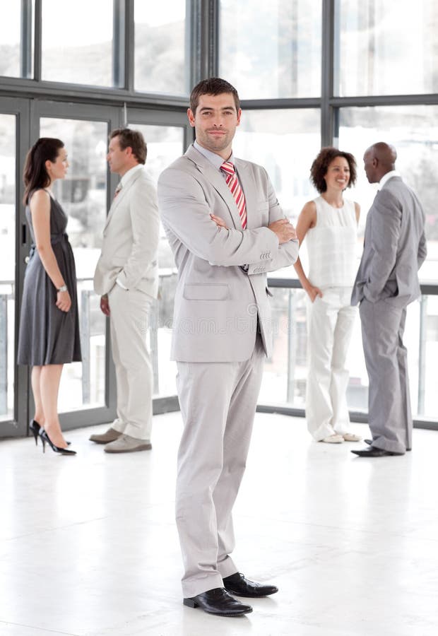 Business Leader Showing Leadership Stock Image - Image of group, adult ...