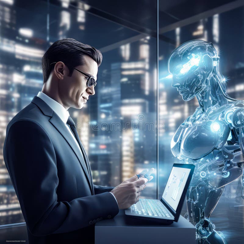 A Forward-Thinking Business Leader Strategically Collaborating with a ...