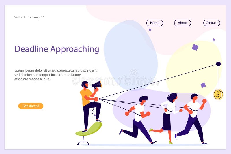 Business Leader Work in Team Website Stock Vector - Illustration of ...