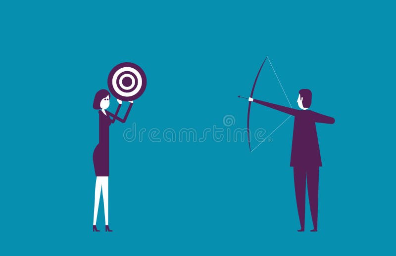 Business Leaders Aim at the Target. Vector Illustration Business Stock ...