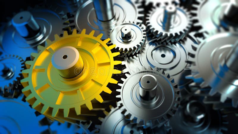 Machine Gears stock illustration. Illustration of teamwork - 190958060