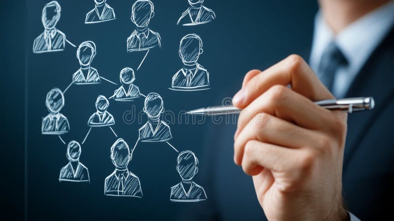 Business Leadership Development Coach Drawing Strategy on Board Stock ...