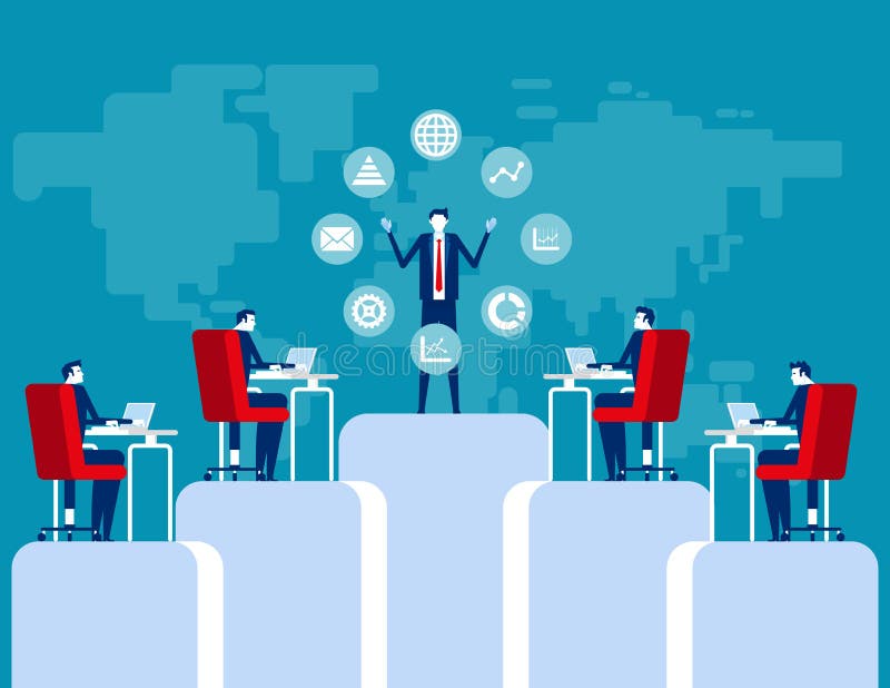 Business Learning at Professional. Concept Business Training Vector ...