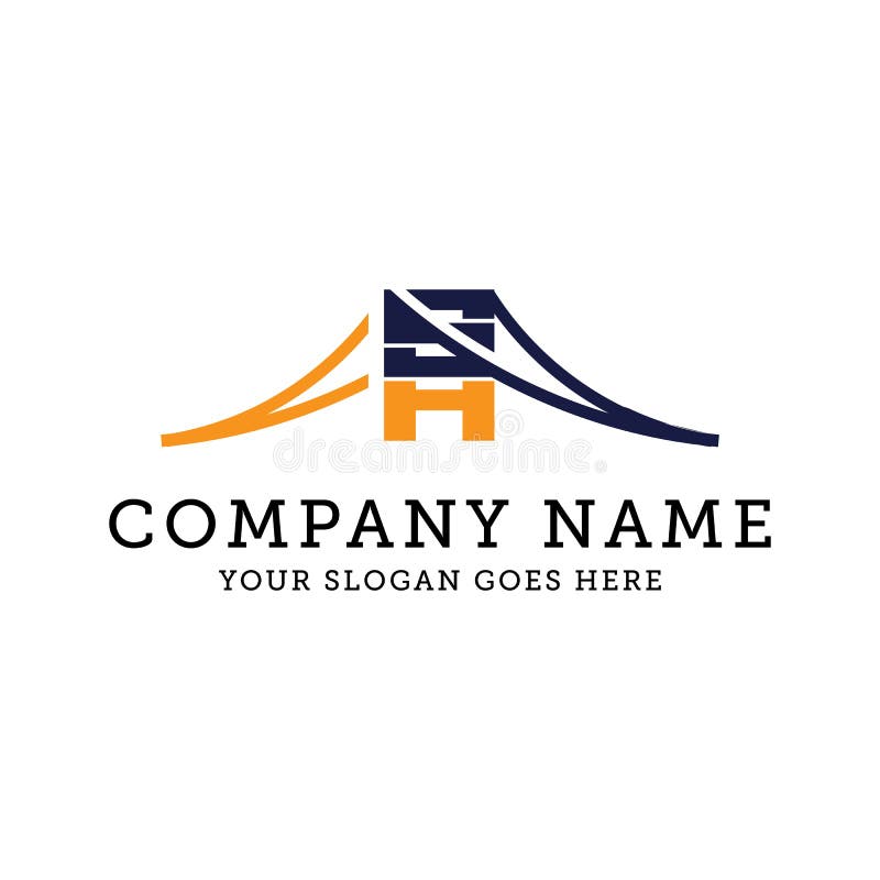 SH Logo Letter Initial Logo Designs Template with Gold and Black ...