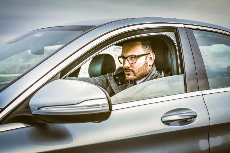 Business Life is Easier with the Car. Stock Photo - Image of life, head ...