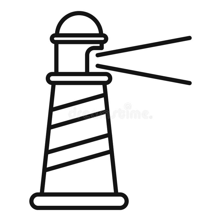 Business Lighthouse Icon Outline Vector. Control Review Research Stock ...