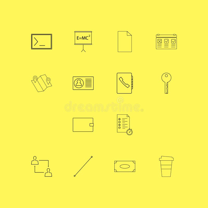 Business linear icon set stock illustration. Illustration of outline ...