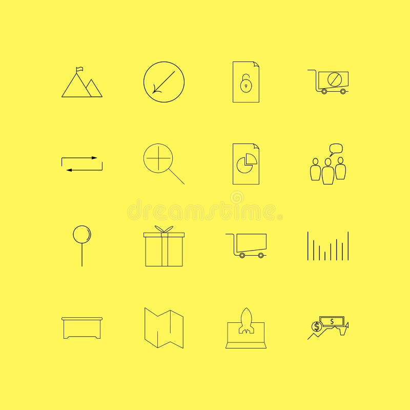 Business linear icon set stock vector. Illustration of linear - 109919307