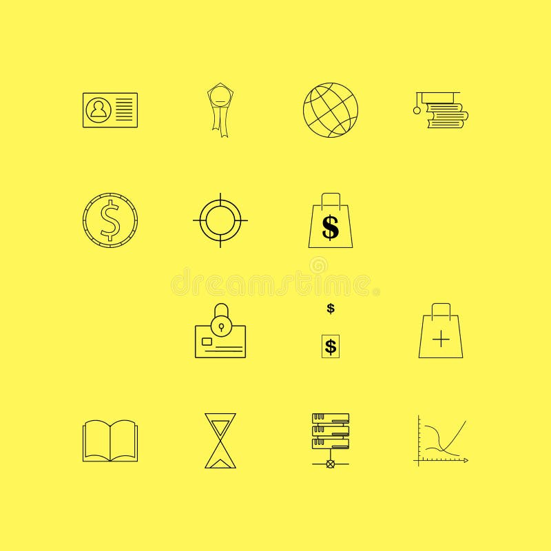 Business Linear Icon Set. Simple Outline Icons Stock Vector ...
