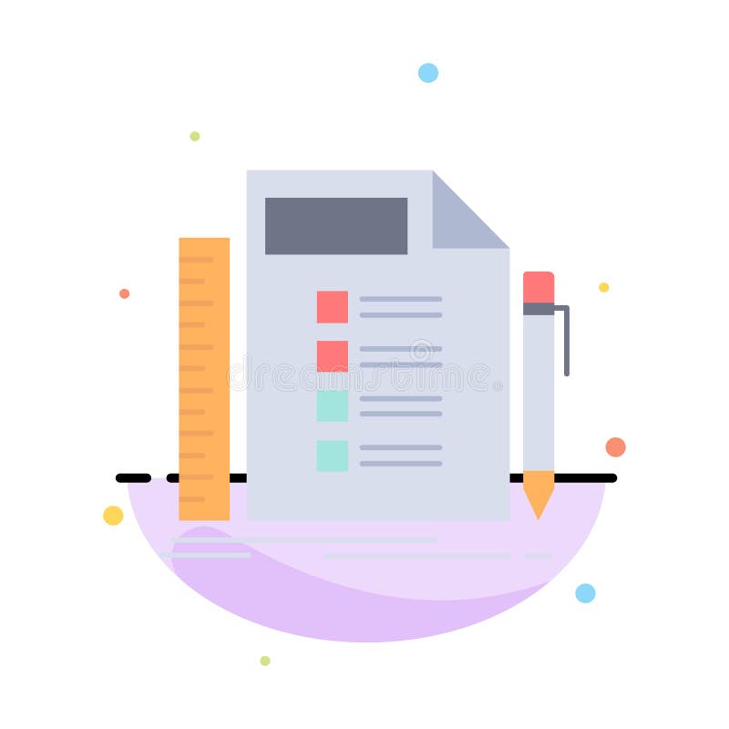 Business, List, Plan, Planning, Task Flat Color Icon Vector Stock ...