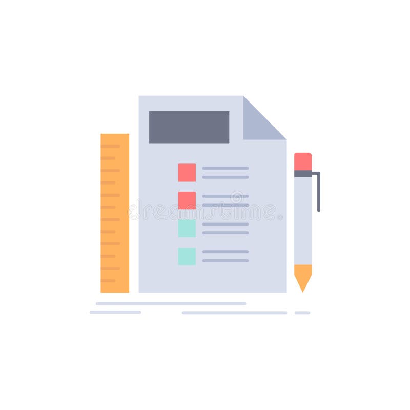 Business, List, Plan, Planning, Task Flat Color Icon Vector Stock ...