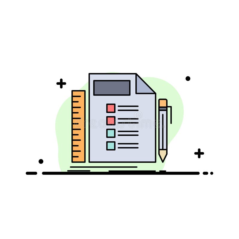 Business, List, Plan, Planning, Task Flat Color Icon Vector Stock ...