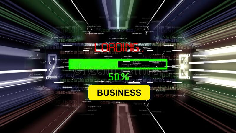 Business Loading Progress Bar on the Screen Stock Illustration ...