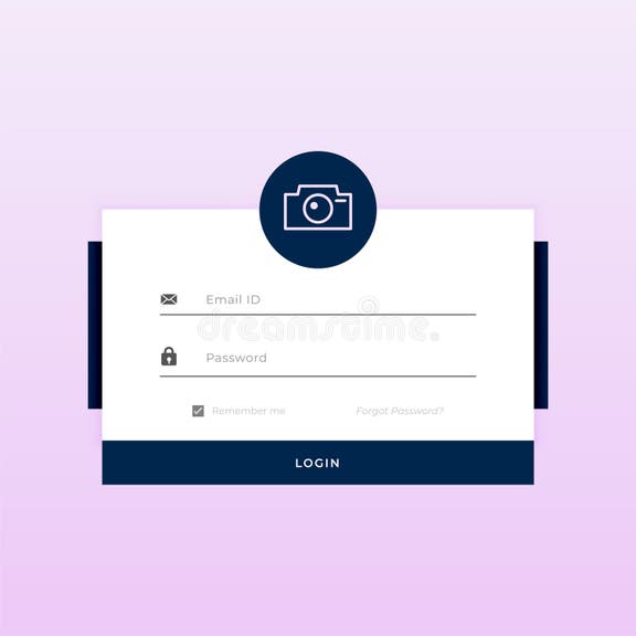 Business Login Page Screen Template for Web App Access Stock Vector ...