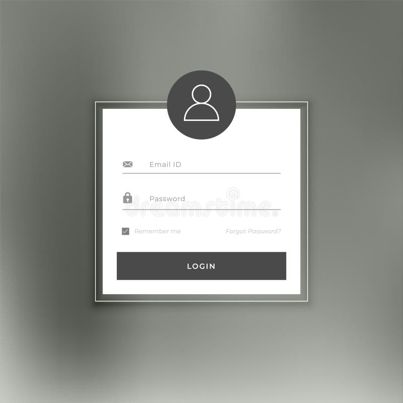 Business Login Page Screen Template for Web App Stock Illustration ...