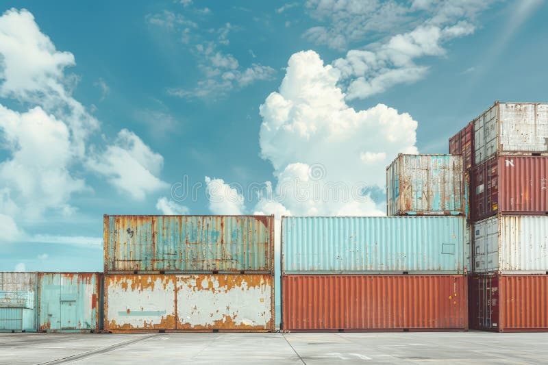 Business Logistics and Transportation Concept of Containers Cargo ...