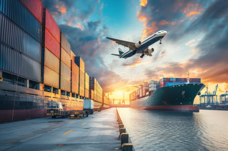 Business Logistics and Transportation Concept of Containers Cargo ...