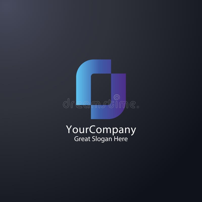 Business Logo. Abstract Square Round Loop Shape Symbol Stock Vector ...