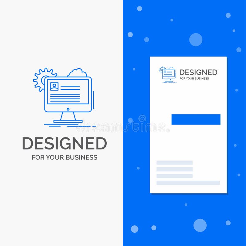 Business Logo for Account, Profile, Report, Edit, Update. Vertical Blue ...