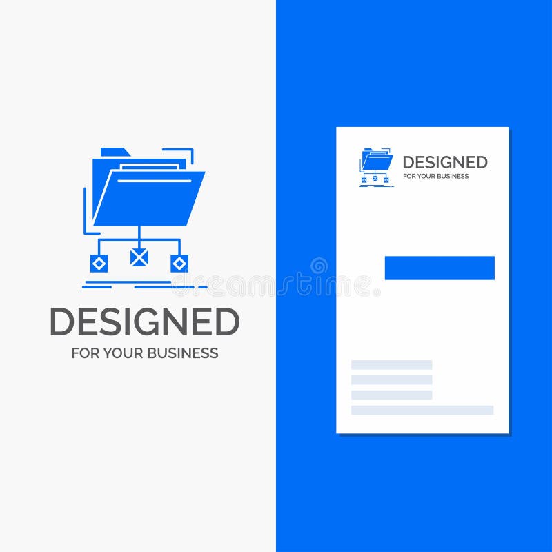 Business Logo for Backup, Data, Files, Folder, Network. Vertical Blue ...