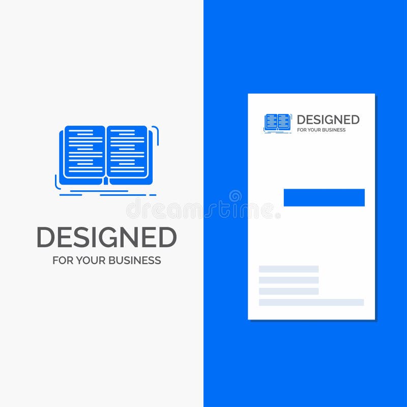 Business Logo for Book, Education, Lesson, Study. Vertical Blue ...