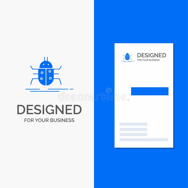Business Logo for Bug, Bugs, Insect, Testing, Virus. Vertical Blue ...