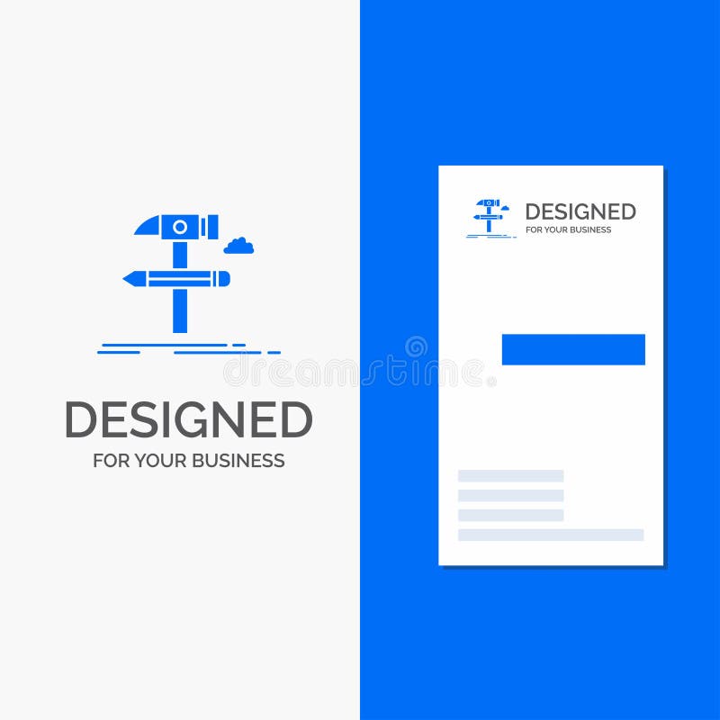 Business Logo for Build, Design, Develop, Tool, Tools. Vertical Blue ...