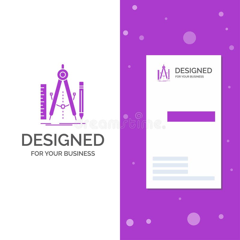 Business Logo for Build, Design, Geometry, Math, Tool. Vertical Purple ...