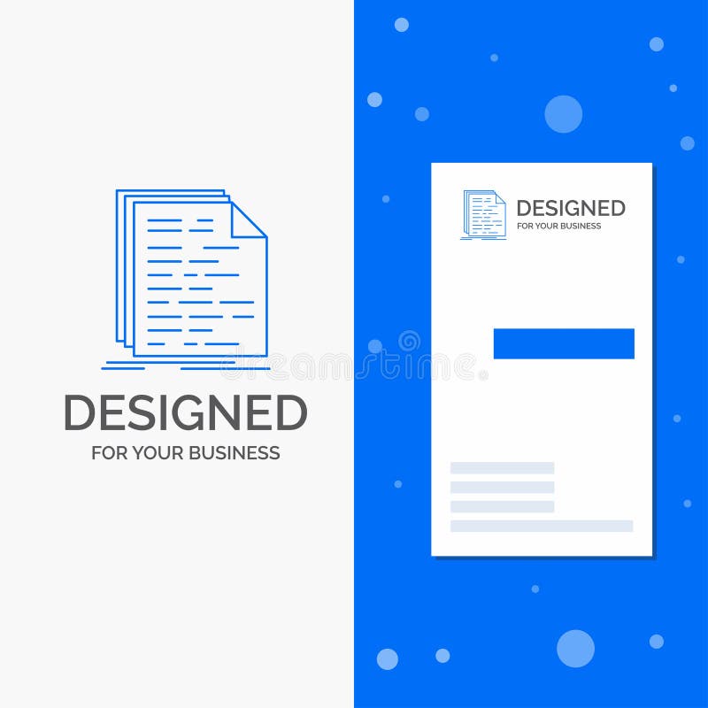 Business Logo For Code Coding Doc Programming Script Vertical Blue 4124