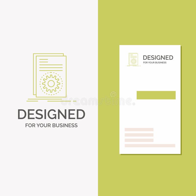 Business Logo for Code, Executable, File, Running, Script. Vertical Green Business / Visiting ...