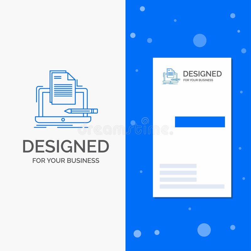 Business Logo For Coder Coding Computer List Paper Vertical Blue